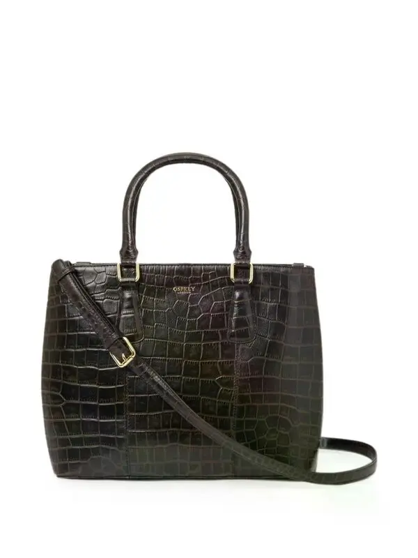 OSPREY Adaline Croc-effect Leather Tote Bag