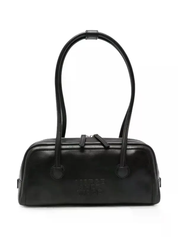 MARGESHERWOOD Soft Boston Logo-debossed Leather Shoulder Bag - Black