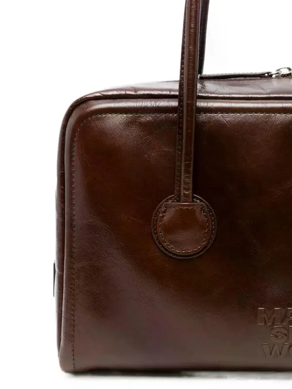 MARGESHERWOOD Logo-embossed Leather Shoulder Bag