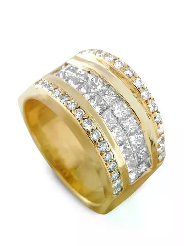 LB EXCLUSIVE 18k Yellow Diamond Embellished Ring - Gold