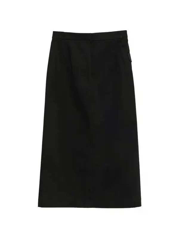 Liviana Conti Pocket Front-slit Midi Skirt