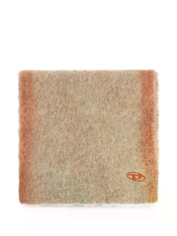 DIESEL® Logo-embroidered Brushed-knit Scarf