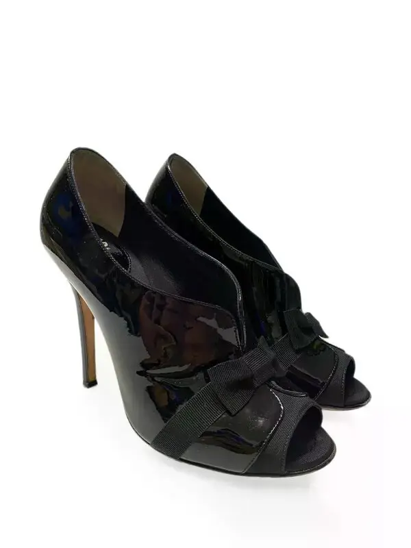 Dolce & Gabbana Bow Peep-toe Ankle Boots