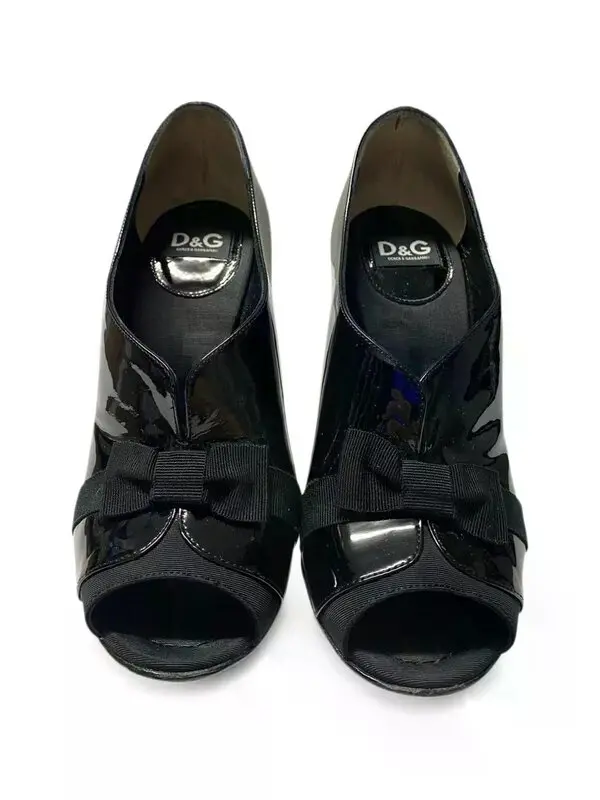 Dolce & Gabbana Bow Peep-toe Ankle Boots
