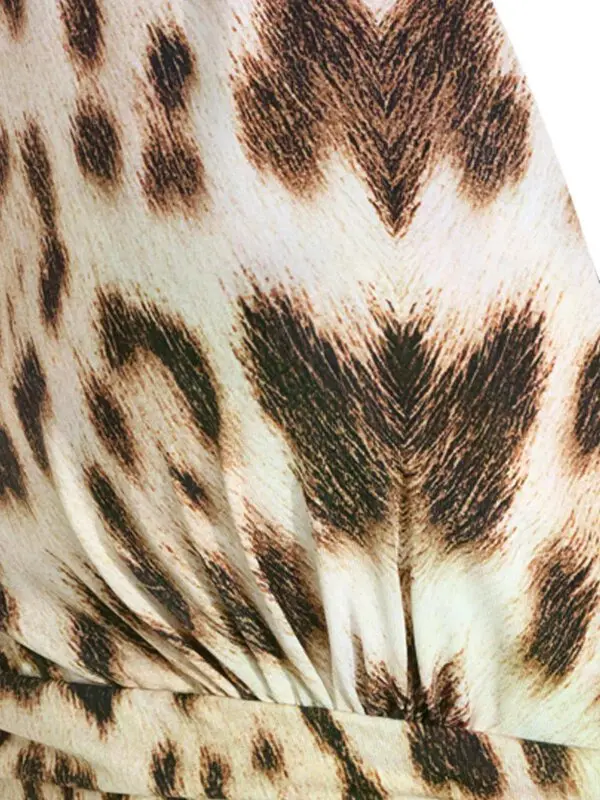 Roberto Cavalli Jaguar-print Floral-print Maxi Dress