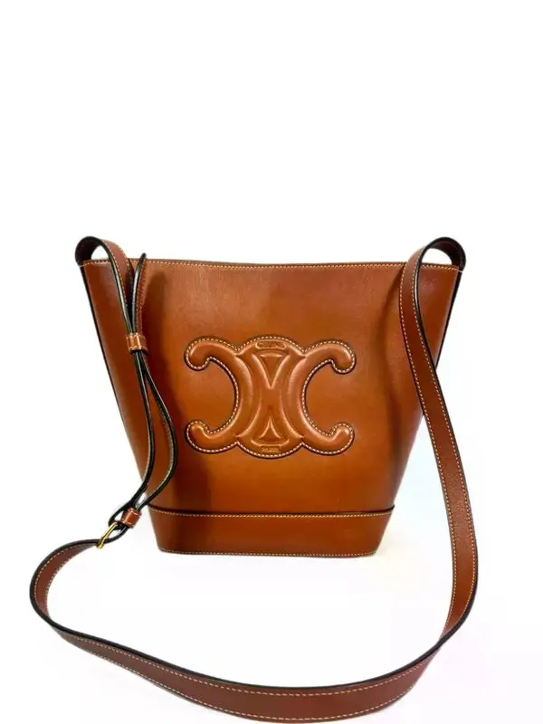 Celine Cuir Triomphe Bucket Bag - Brown