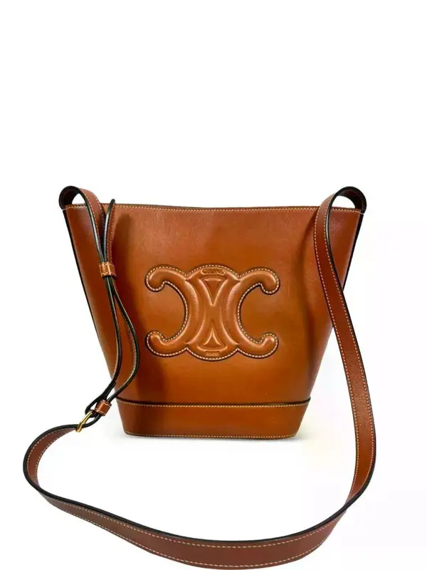 Celine Cuir Triomphe Bucket Bag - Brown