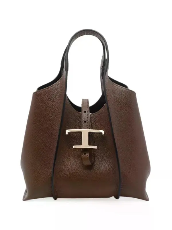 TOD'S Mini T-timeless Leather Tote Bag - Brown