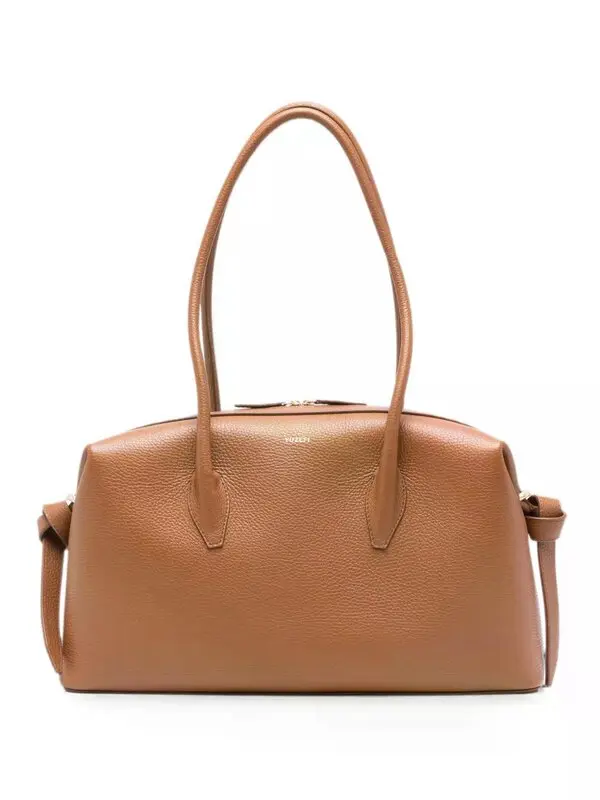 Yuzefi Brioche Duffle Grained-leather Shoulder Bag - Brown