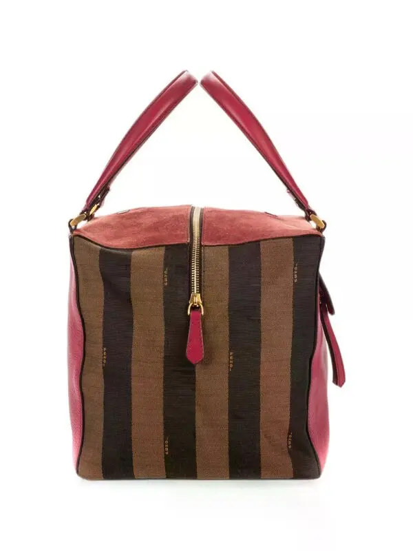Fendi Pequin-stripe Shopper Tote Bag