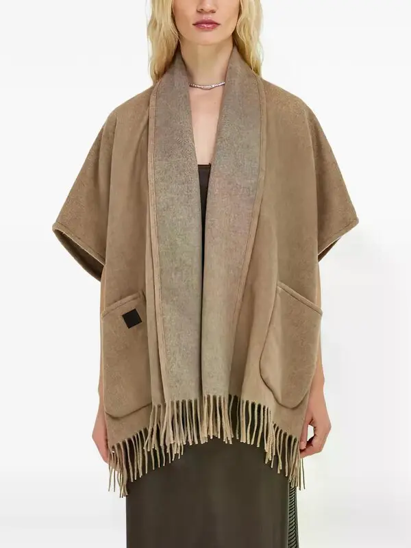 FERRAGAMO Fringed Cashmere Coat - Brown