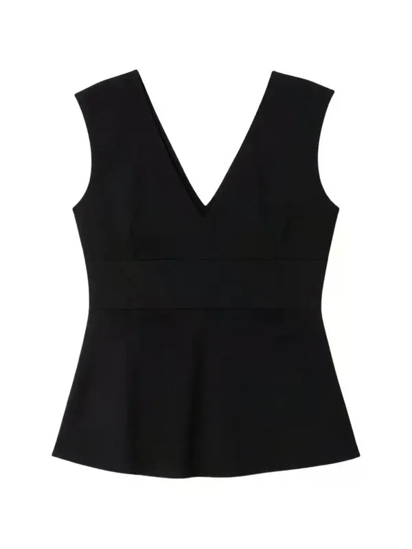 Max Mara V-neck Sleeveless Top - Black