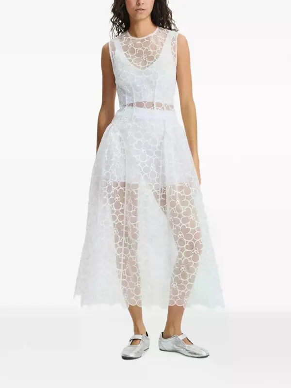 Cecilie Bahnsen Cate Midi Dress - White