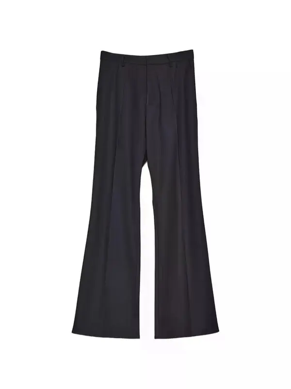 MASU Pressed-crease Flared Trousers - Black