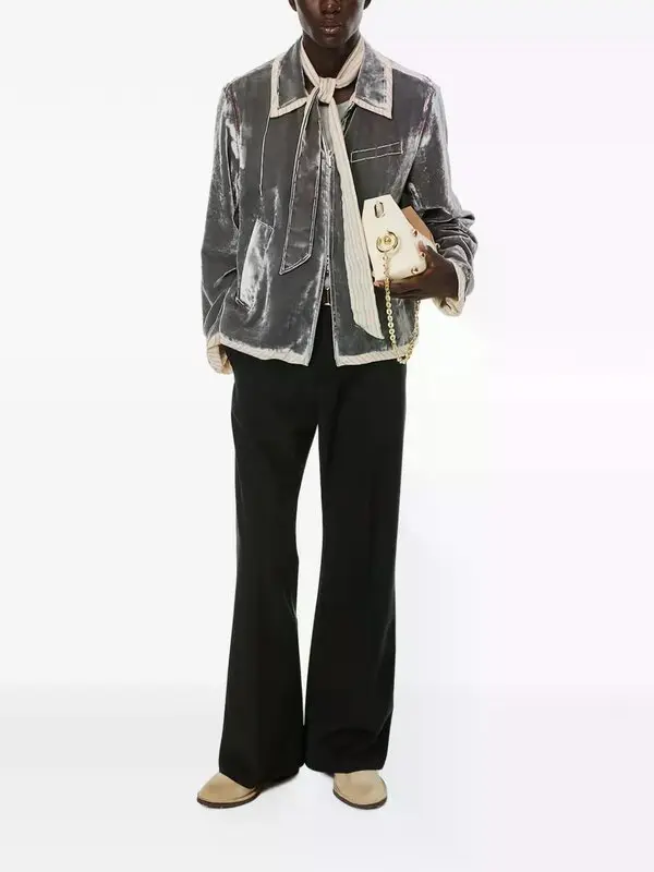 MASU Pressed-crease Flared Trousers