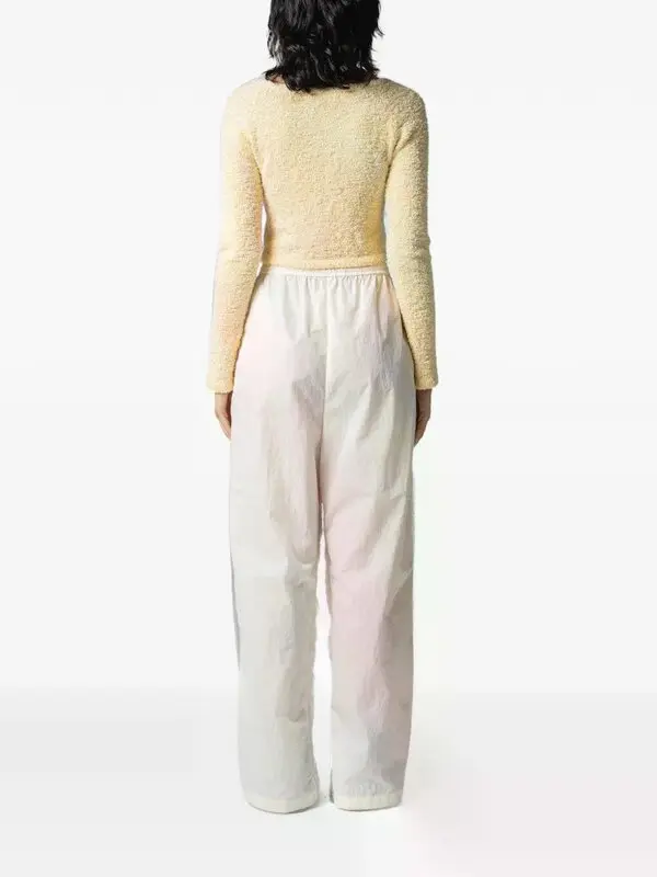 MULLER OF YOSHIOKUBO Ivory Ruffled Drawstring Trousers