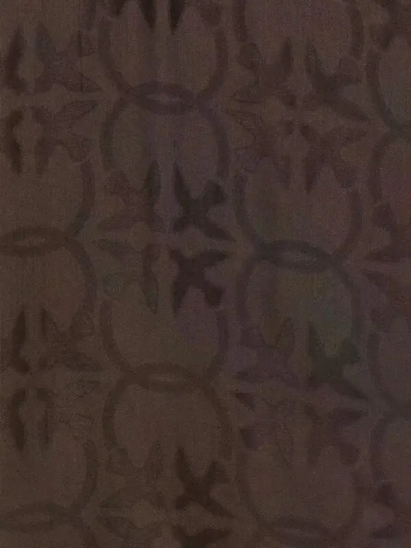 Pinko Monogram-pattern Frayed Scarf - Brown