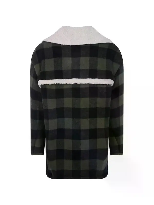 N°21 Check-pattern Fleece-trim Jacket