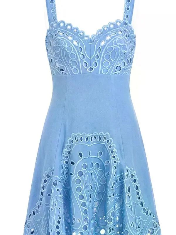 Charo Ruiz Ibiza Caspian Broderie-anglaise Asymmetric Dress