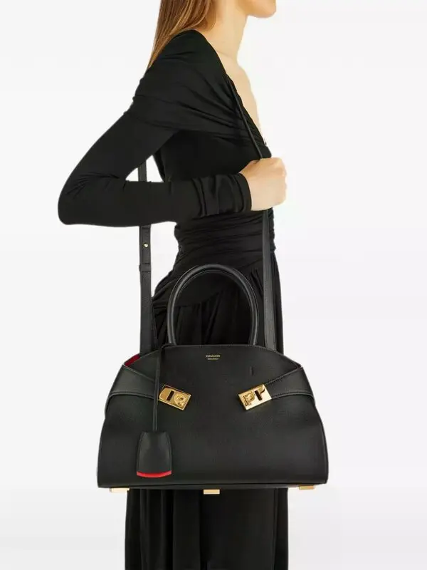 FERRAGAMO Hug Leather Tote Bag