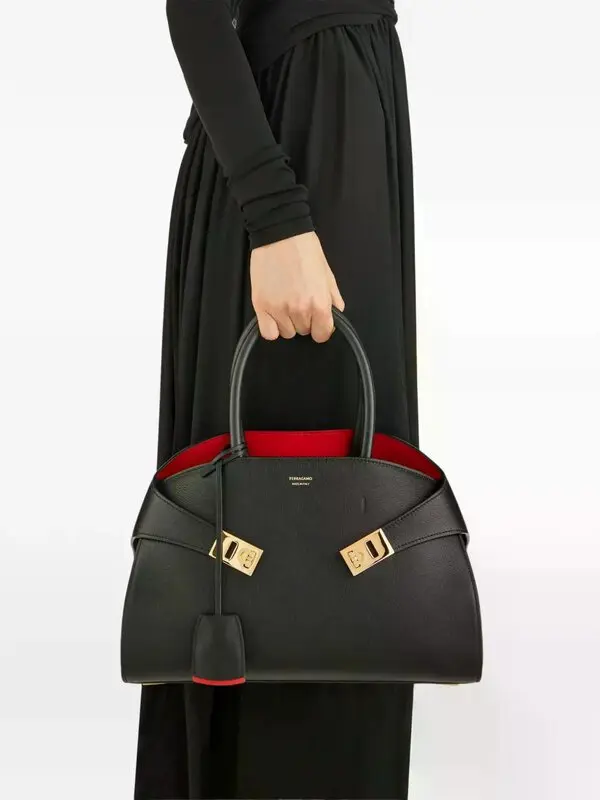 FERRAGAMO Hug Leather Tote Bag