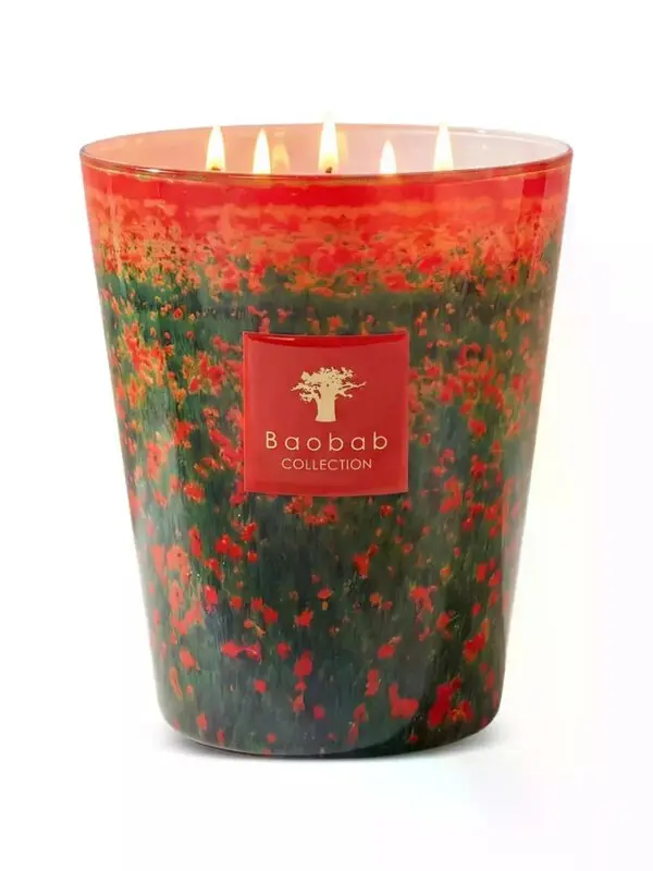 BAOBAB Arty Flowers Grande Flower-print Candle - Red