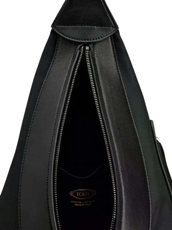 TOD'S Leather-trim Triangular Backpack