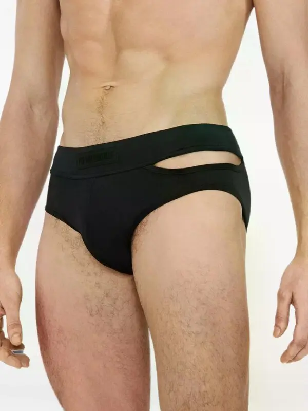 LGN LOUIS GABRIEL NOUCHI Asymmetric Cut-out Swim Briefs - Black