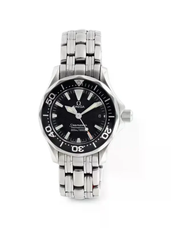 Omega Seamaster 30mm Quartz Watch With Dial And Link Bracelet - Black