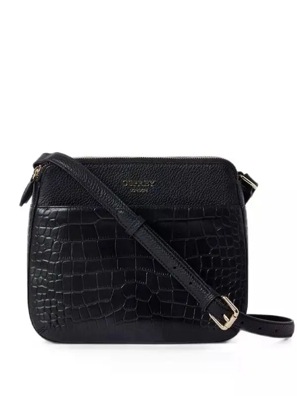 OSPREY Kellie Croc-effect Crossbody Bag - Black