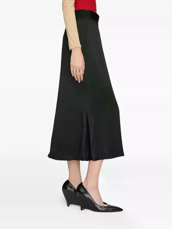 MAISON MARGIELA Satin-finish Four Stitches Skirt - Black