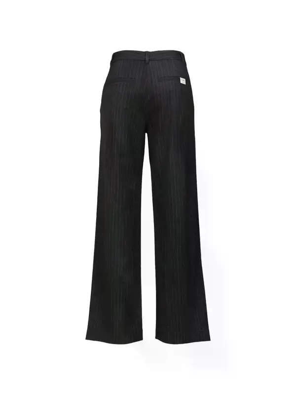 GLOWNY G Gentle Pinstriped Pleated Trousers