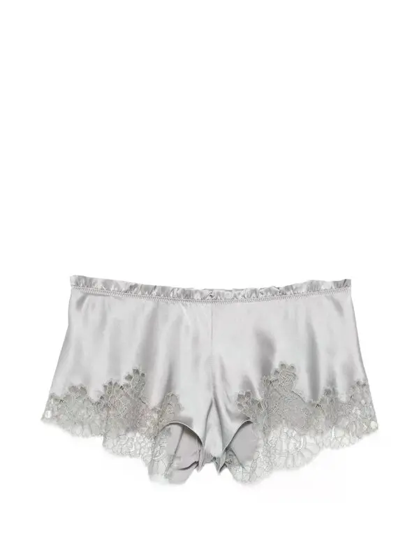 Carine Gilson Lace-trim Silk Shorts