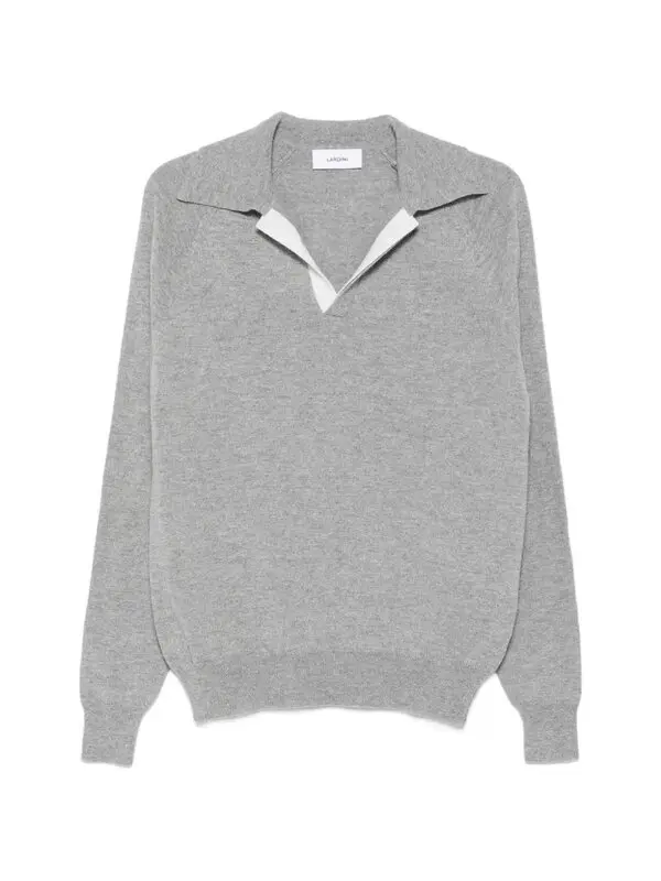 LARDINI Contrast-trim Long-sleeve Sweater