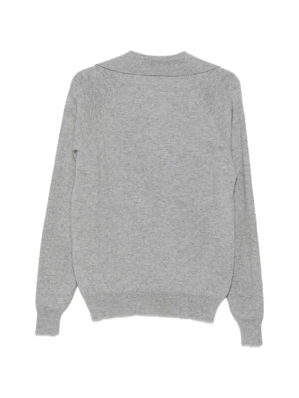 LARDINI Contrast-trim Long-sleeve Sweater