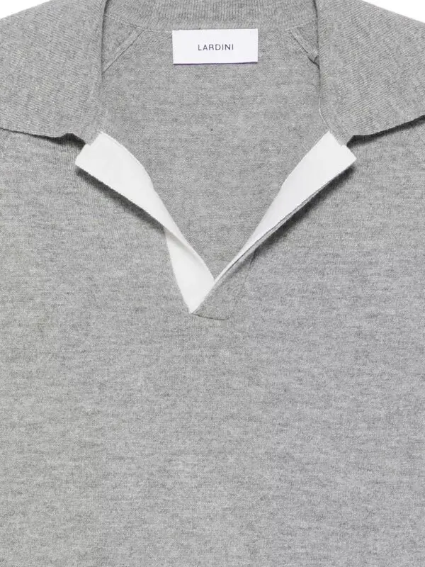 LARDINI Contrast-trim Long-sleeve Sweater
