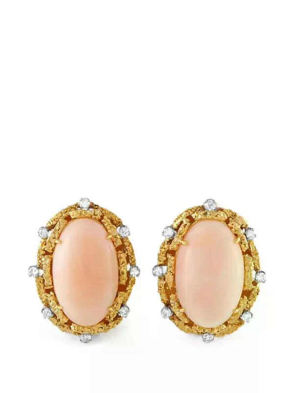 LB EXCLUSIVE Coral And Diamond Earrings