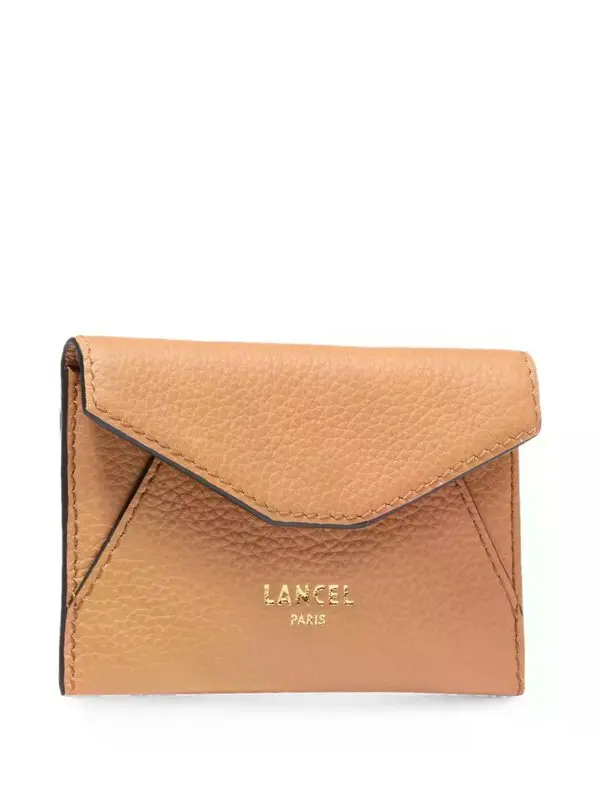 LANCEL S Flap-envelope Stamped-logo Clutch Bag