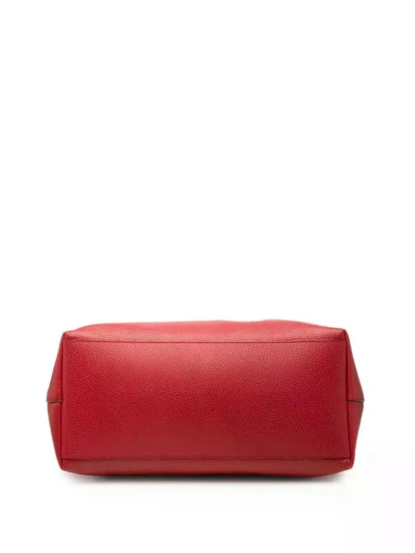 Gucci Gg Charm Dome Satchel Calfskin Leather