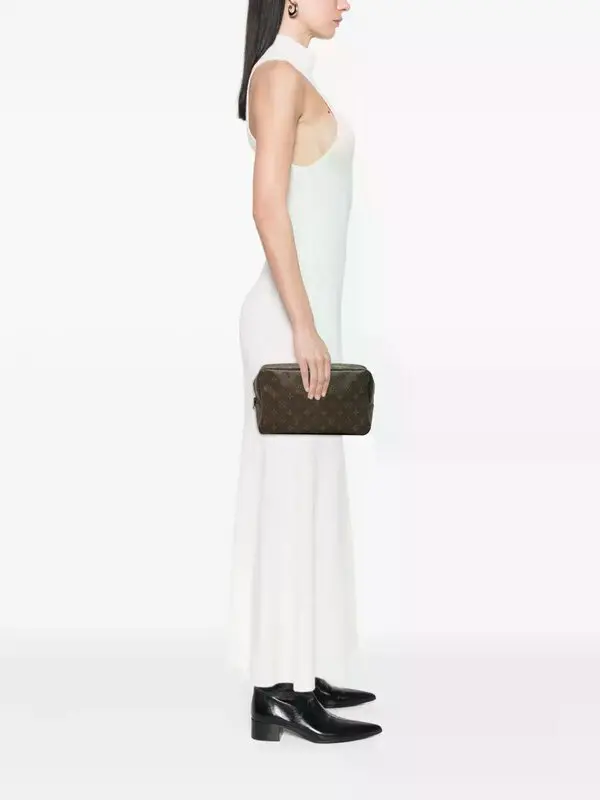 LOUIS VUITTON 1982 Monogram Trousse Toilette 28 Clutch Bag - Brown