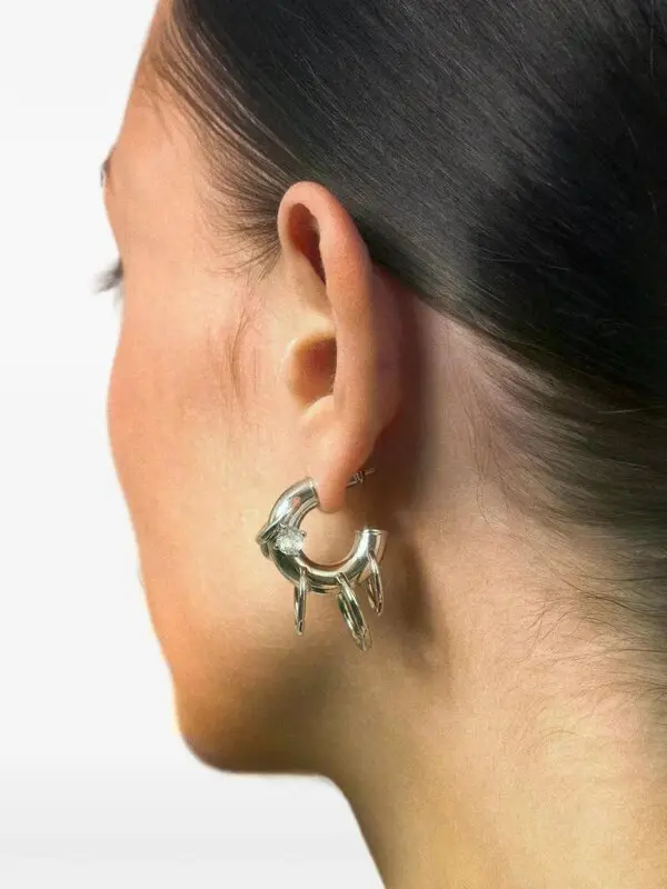 PANCONESI Serpent Crystal-embellished Hoop Earrings