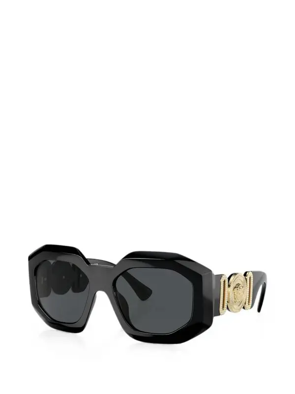 Versace Medusa Biggie Geometric-frame Sunglasses - Black