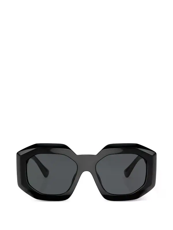 Versace Medusa Biggie Geometric Frame Sunglasses - Black