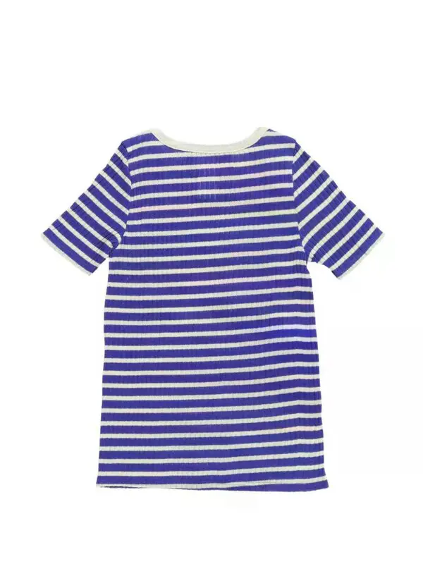 LA FETICHE Striped Ribbed Knit T-shirt