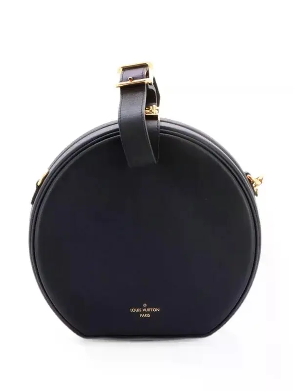 LOUIS VUITTON Petite Boite Chapeau Bag Calfskin Shoulder Bag - Black