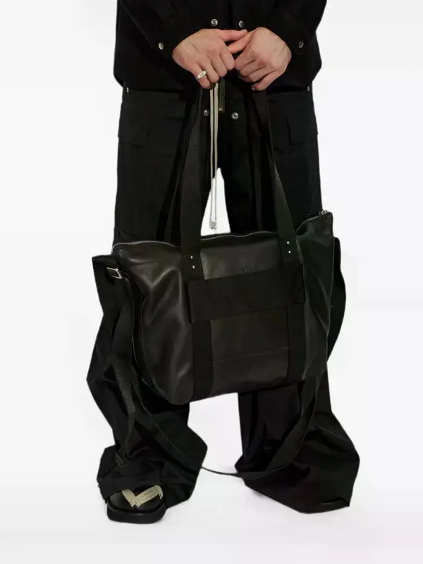 Rick Owens Trolley Leather Tote Bag - Black