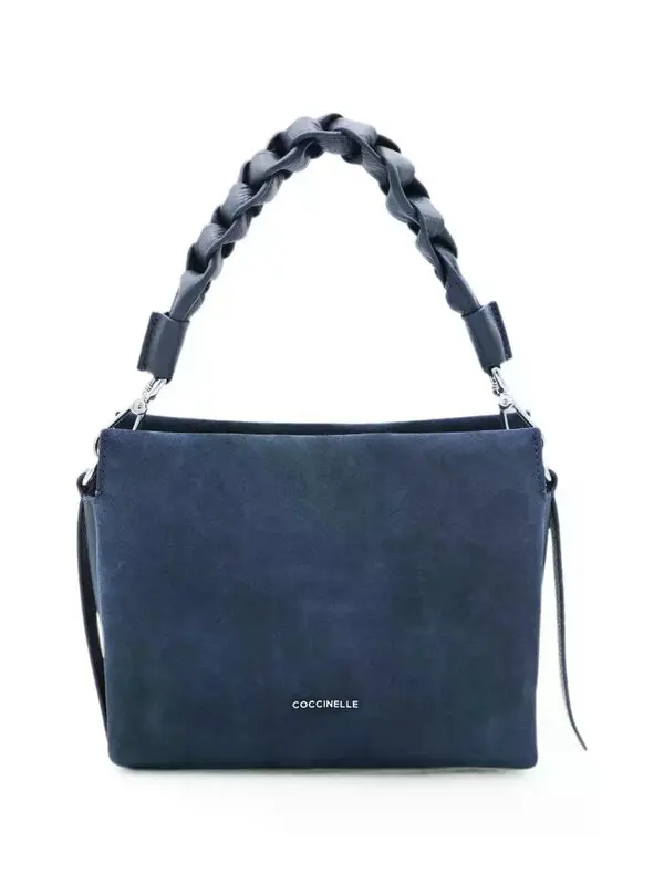 COCCINELLE Braided-handle Suede-detail Shoulder Bag