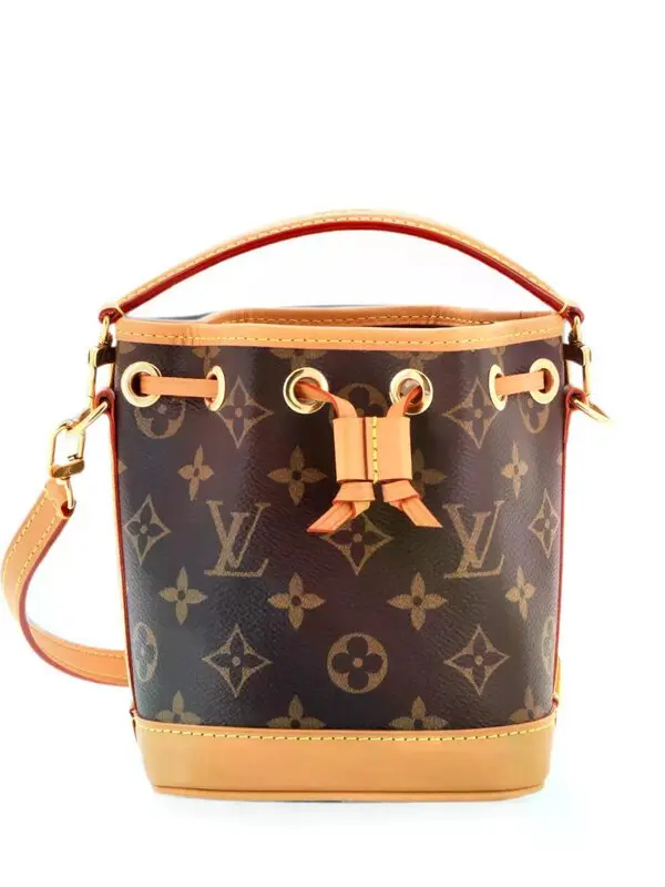 LOUIS VUITTON Monogram Canvas Nano Bucket Bag - Brown