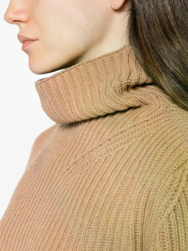 Liviana Conti Ribbed Knit Turtleneck Sweater