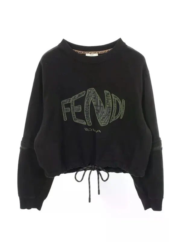 Fendi 2010s Fisheye Cropped Sweatshirt